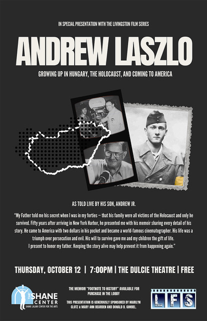 Livingston Film Series presents special evening with filmmaker Andrew Laszlo Jr. - The BoZone